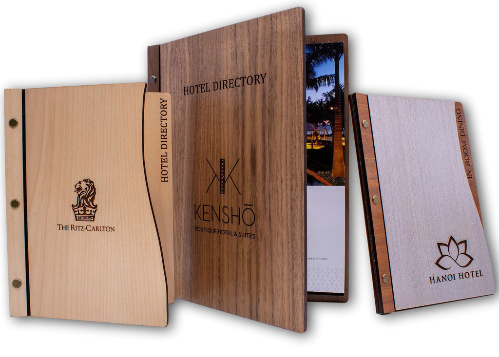 Wood Guest Service Directory Book Cover With Screw Post Binding ...