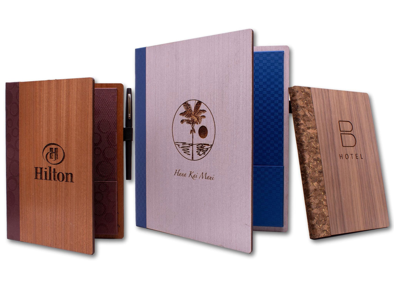 Custom Wood Hotel Stationery Cover