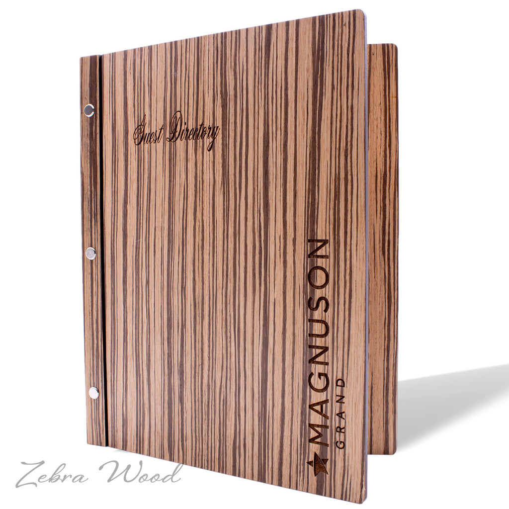Wood Guest Service Directory Book Cover With Screw Post Binding ...