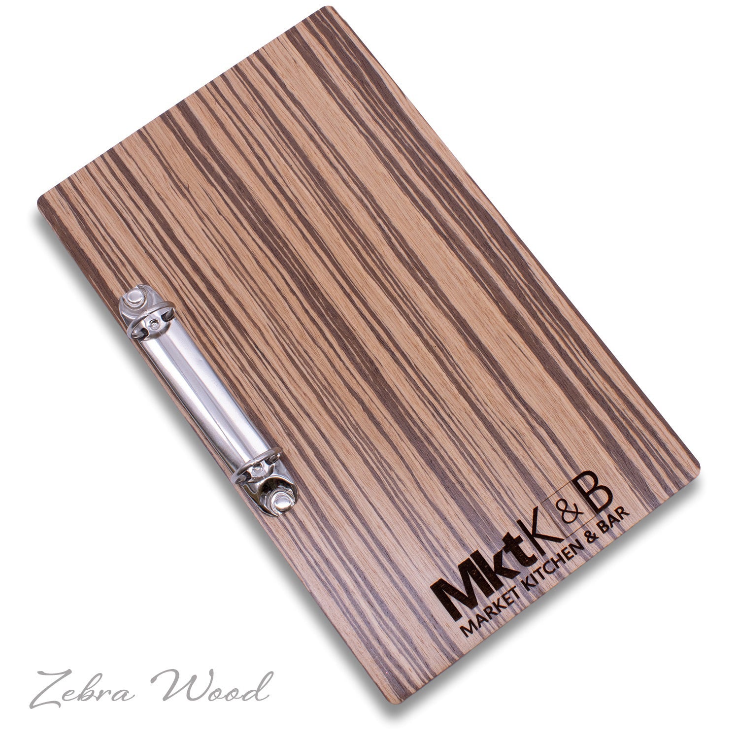 Custom Wood Menu Board With Binder Ring