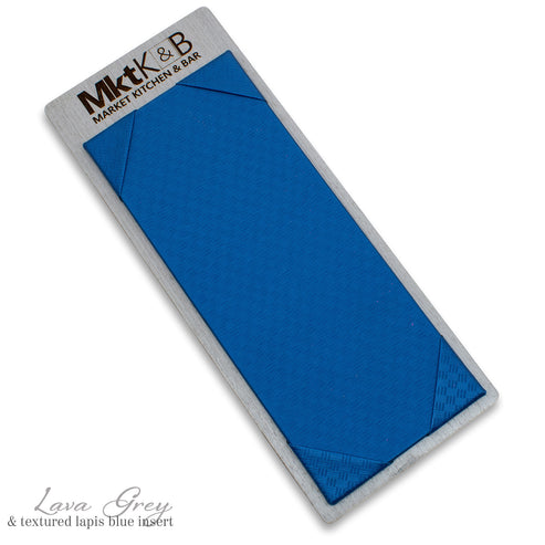 Wood Menu Boards and Menu Holders with Corner Tab Inserts