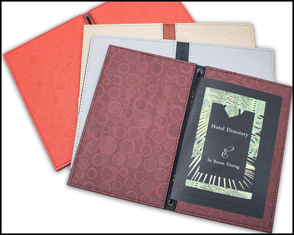Leather Guest Service Directory Book Cover With Elastic Menu Sting Ret ...