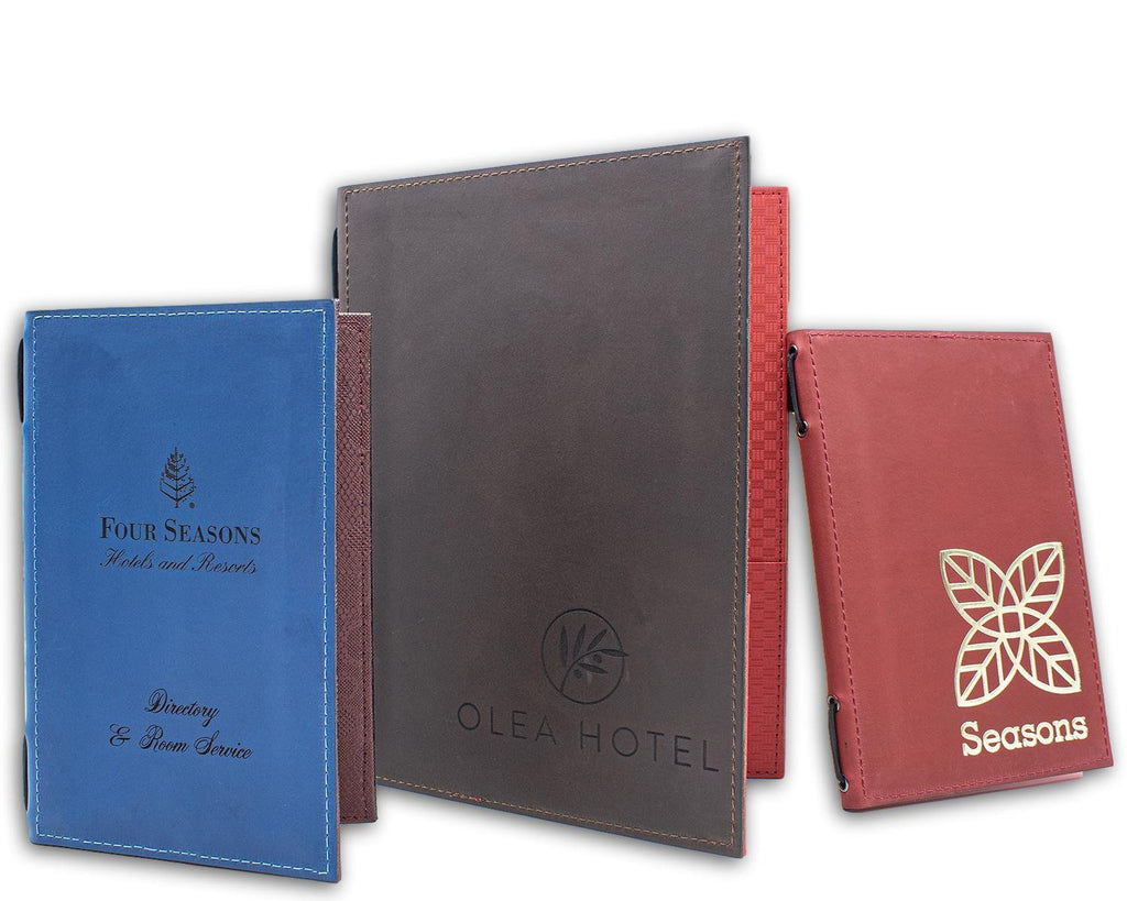 Leather Guest Service Directory Book Cover With Elastic Menu Sting Ret ...