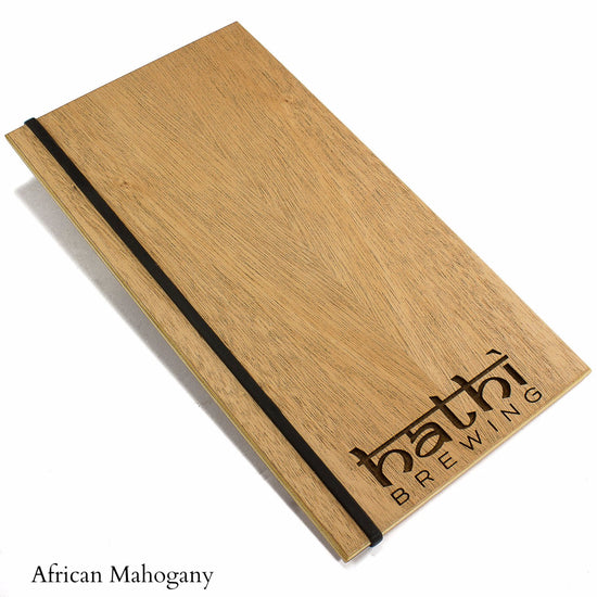 Wood Menu Board With Vertical Silicone Band