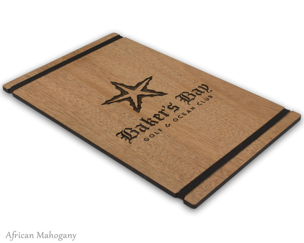 Wood Menu Board With Silicone Menu Bands – Marquee Menus