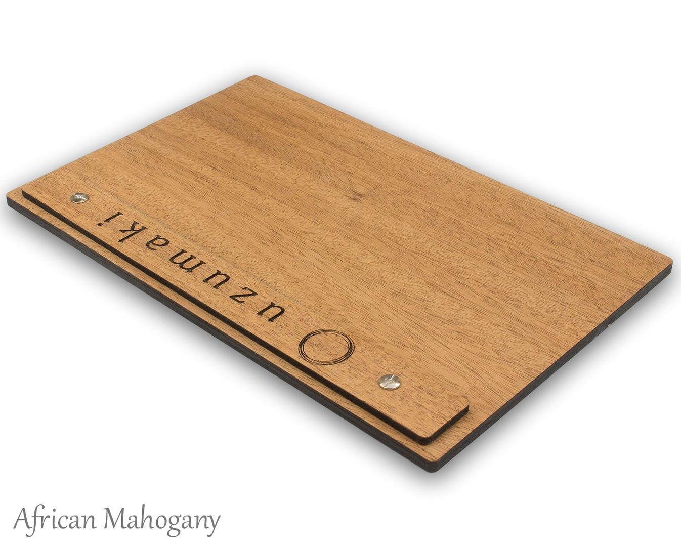 Wood Menu Board With Screw Post (Chicago Screws) And Header Board