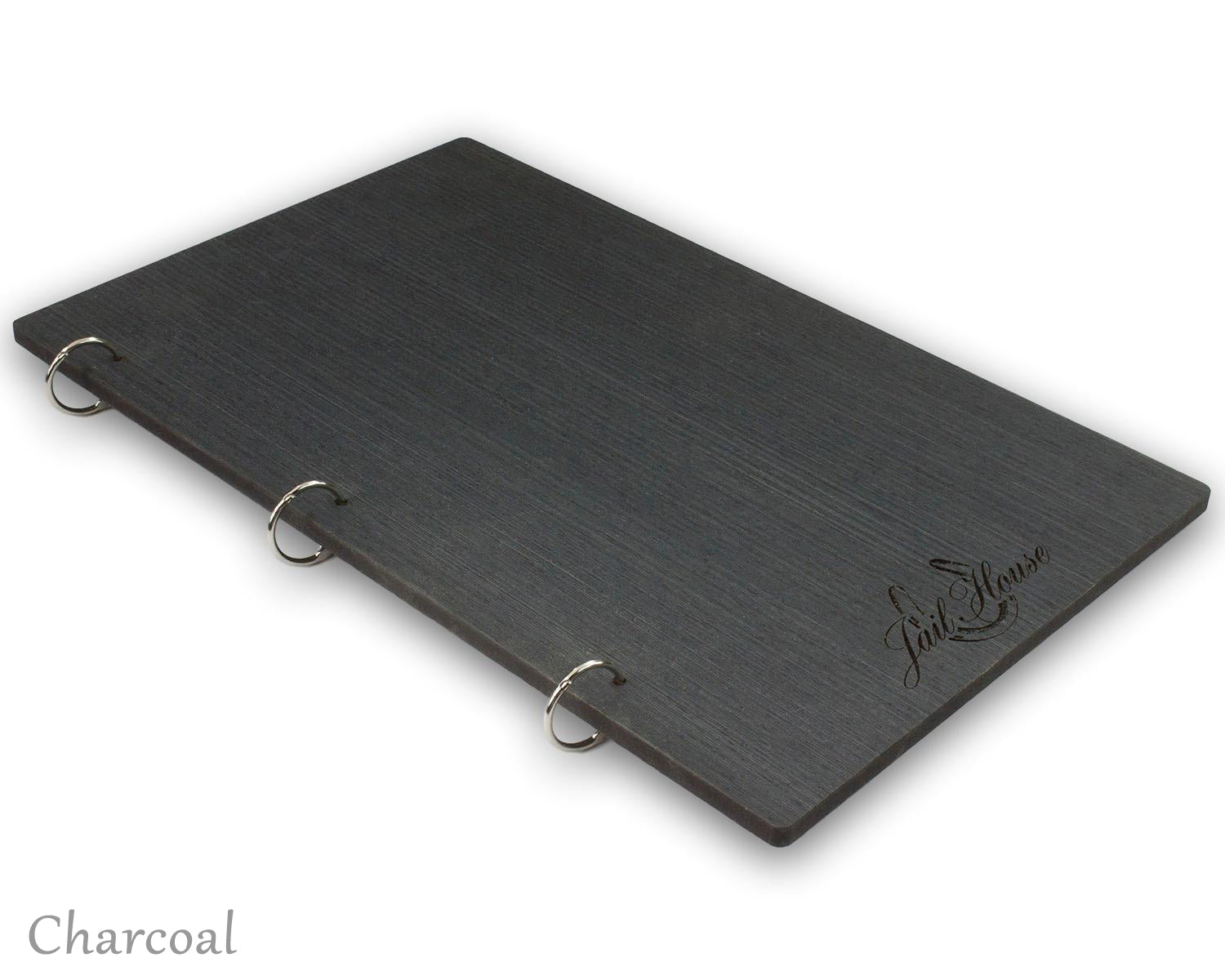 Wood Menu Board With Snap Rings (Loose Leaf Rings)