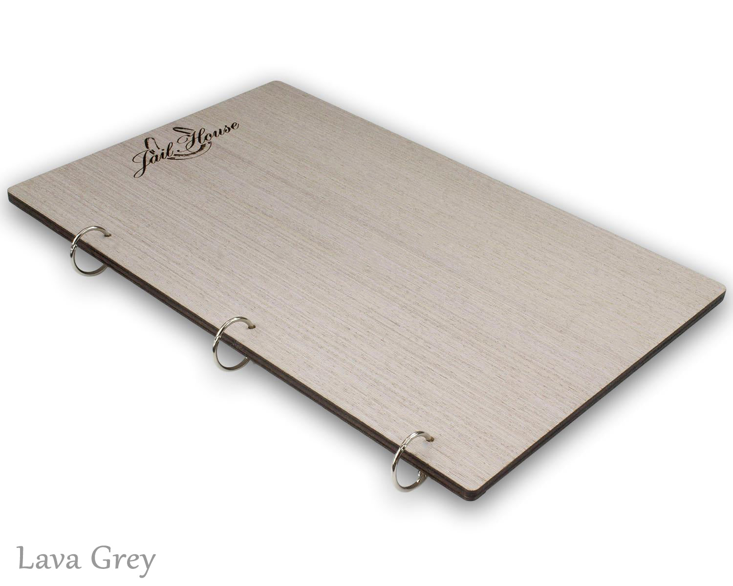 Wood Menu Board With Snap Rings (Loose Leaf Rings)